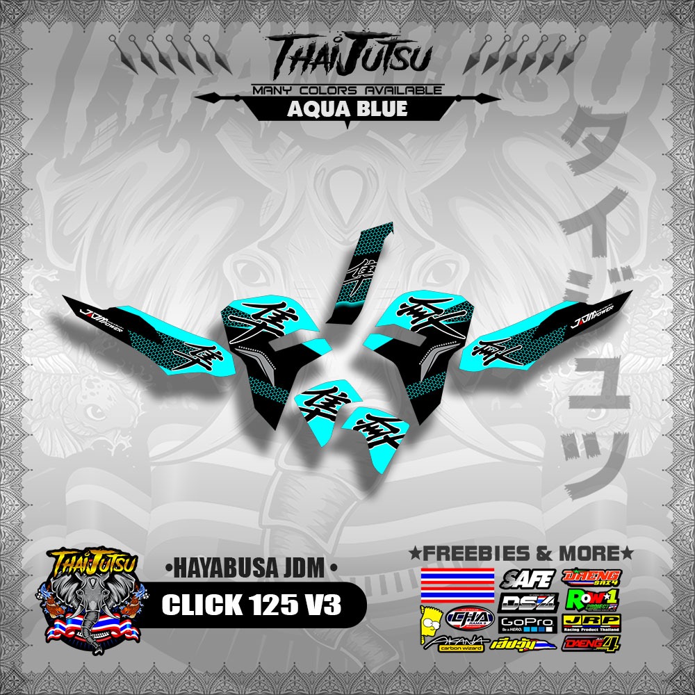CLICK 125 V3 DECALS ( HAYABUSA JDM )【ThaijutsuStickers】 | Shopee ...