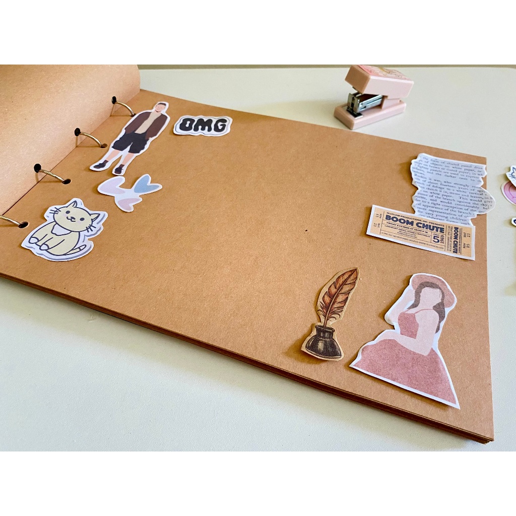 Kraft Scrapbook Plain Retro Kraft Handmade | DIY Photo Album | Shopee ...
