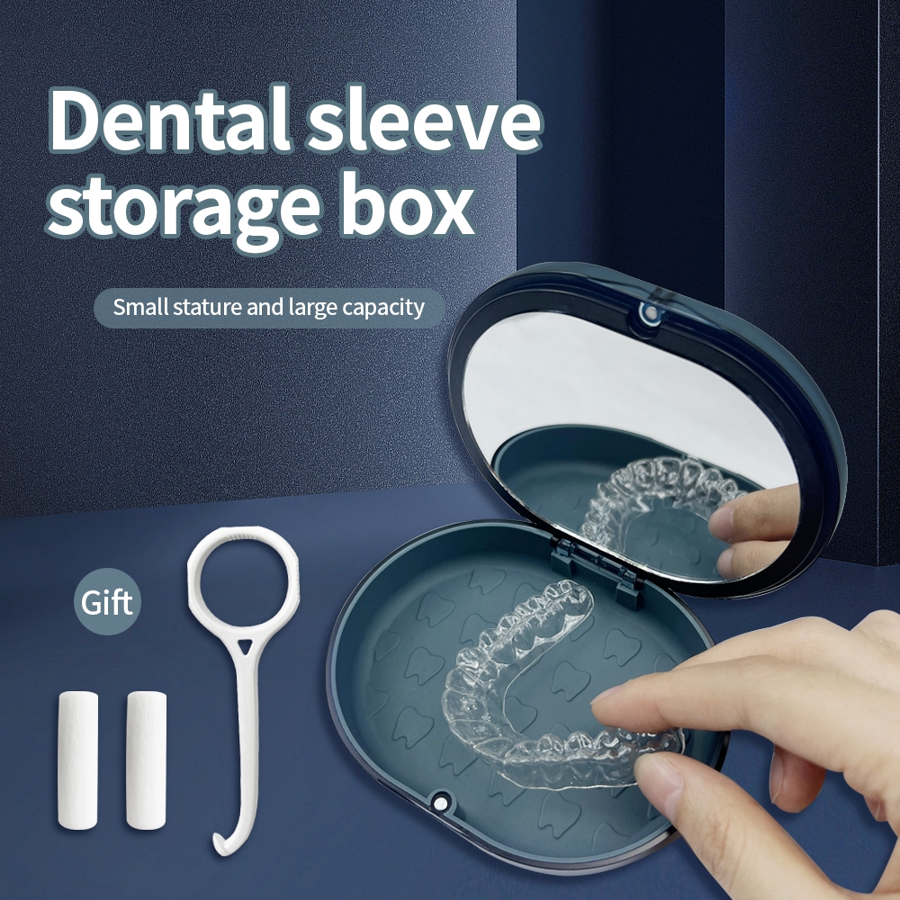 2 Layers Orthodontic Retainer Braces Storage Box With Mirror Magnetic ...