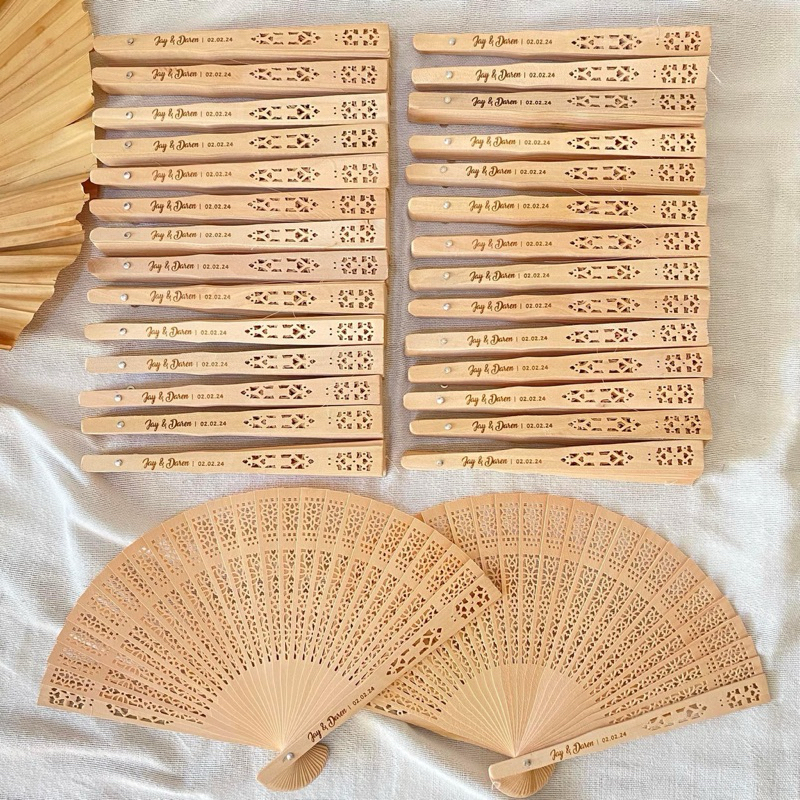 PERSONALIZED WOODEN FAN FOR GIVEAWAYS & SOUVENIRS | Shopee Philippines