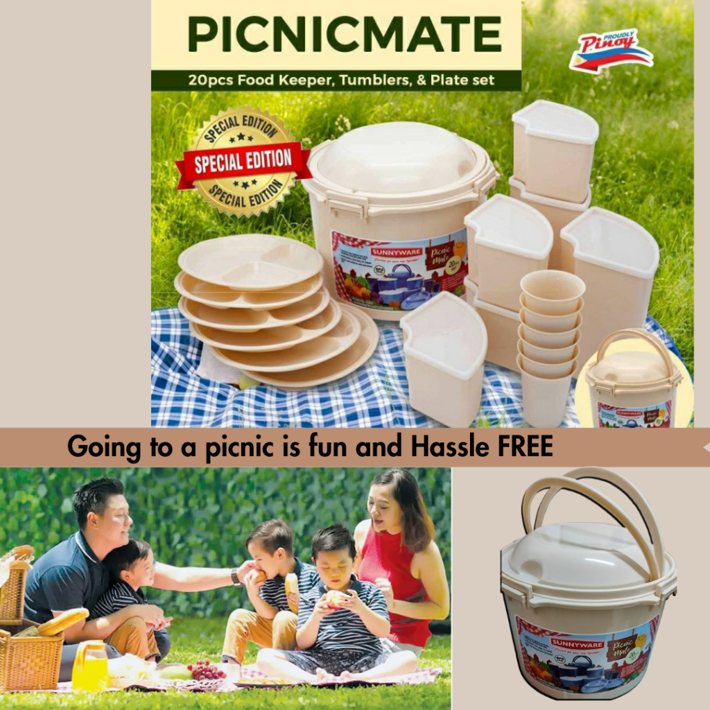 Picnic Mate 20-Piece Set: Sunnyware Ideal for Family Gatherings Set for ...