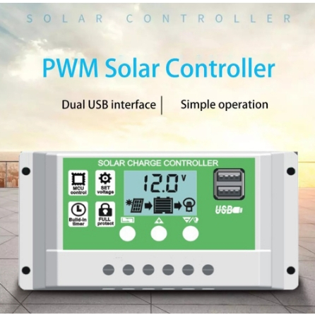 Solar controller PWM10A-20A-12V-24V photovoltaic RV home energy storage ...