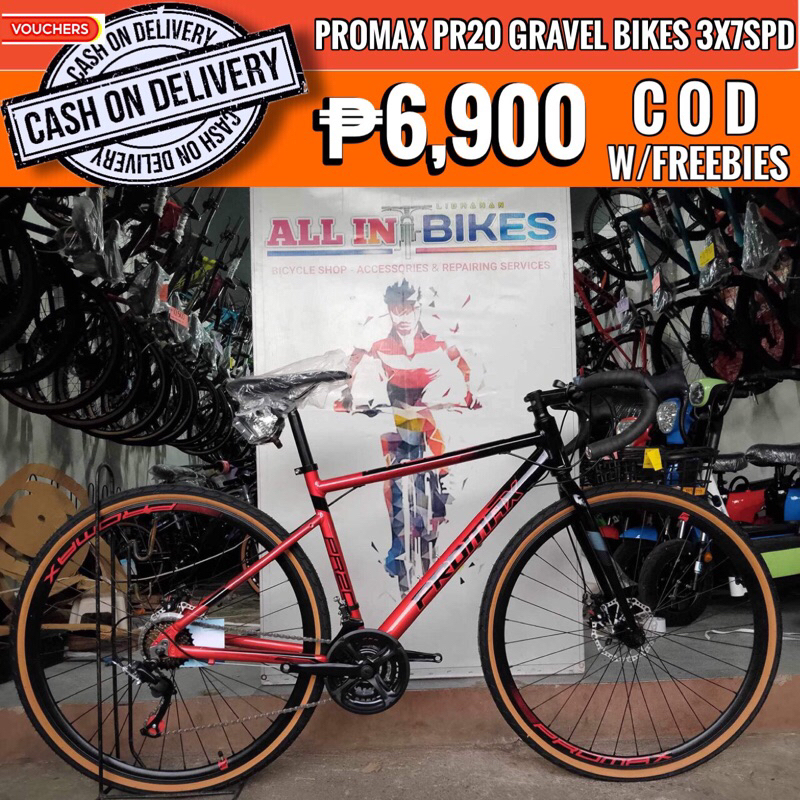PROMAX PR20 Gravel Bikes 700x35c 3x7Speed Alloy With Freebies | Shopee ...