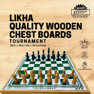 Likha Wooden Chess Board Tournament Size Pieces Set Board Game Biggest ...