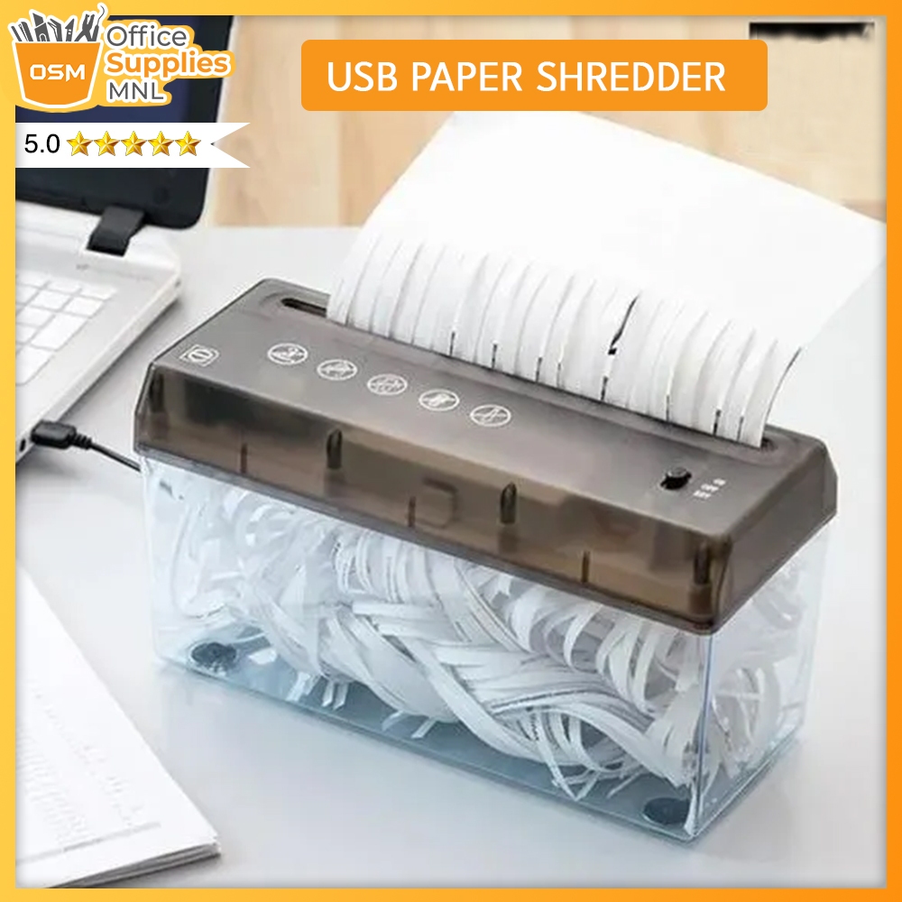 Paper Shredder Portable USB A6 | A4 with Letter Opener USB Operated ...