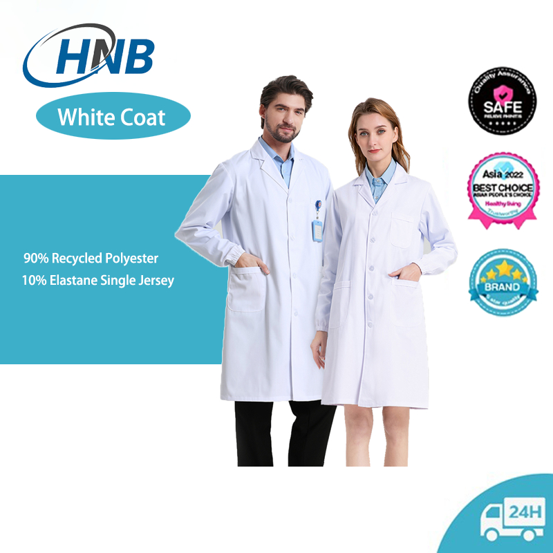 Doctor Coat White Lab Gown White Lab Coat Long Sleeve Laboratory Gown ...