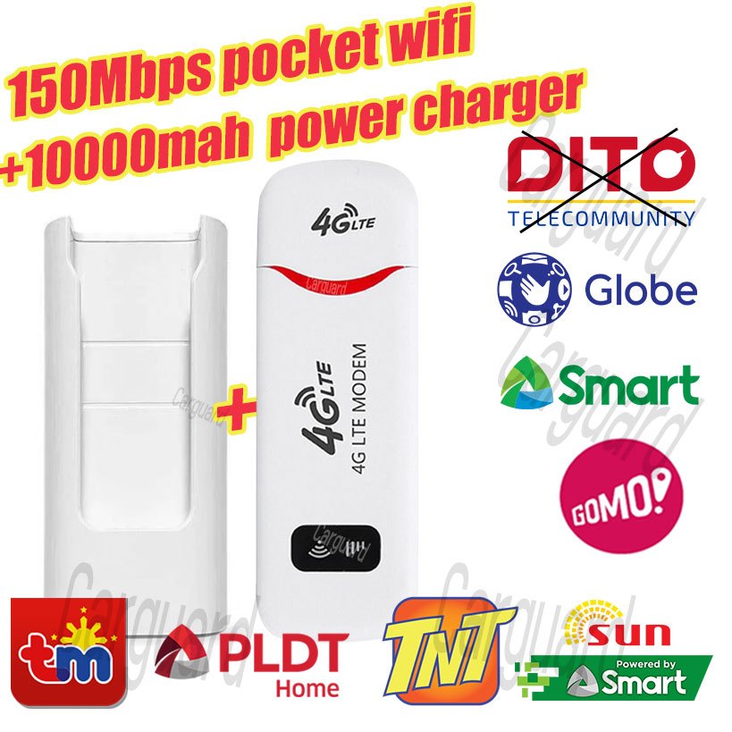 4G USB Pocket Wifi Openline fit for Globe Smart DITO Gomo Sim Card Wireless Router | Shopee ...