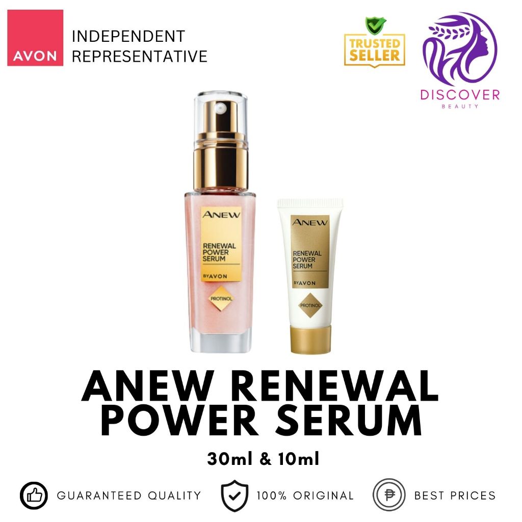 Avon ANEW RENEWAL POWER SERUM 30ml & 10ml with Protinol and Niacinamide ...