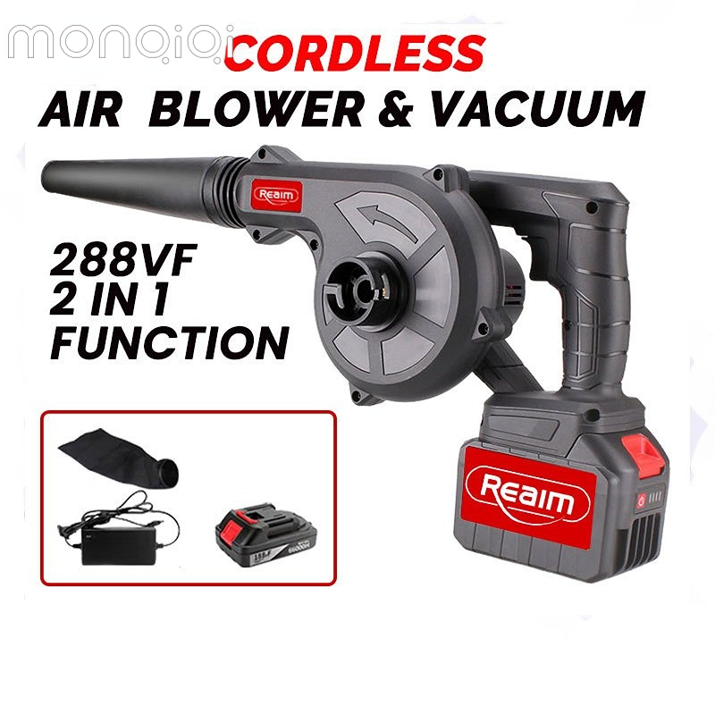 Cordless 1200W Air Blower Vacuum Cleaners Blowing Suction 2 in 1 ...