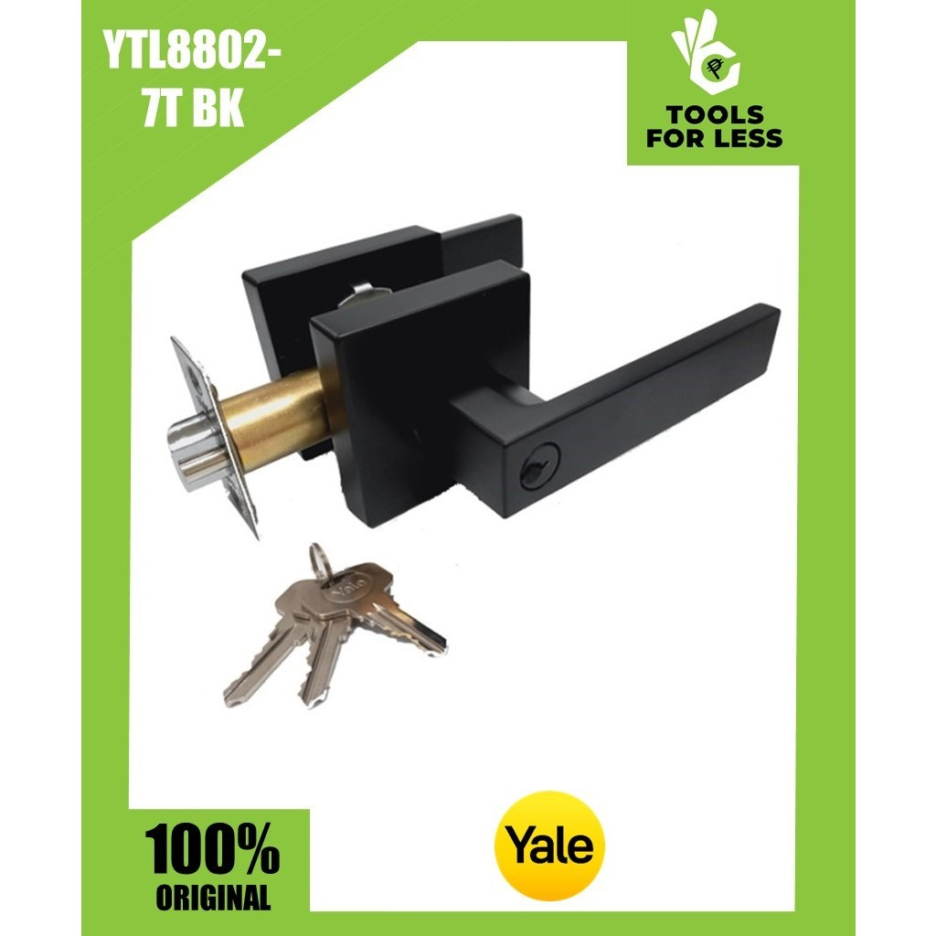 Yale Leverset Matte Black Finish Square Body YTL8802-7T BK | Shopee ...