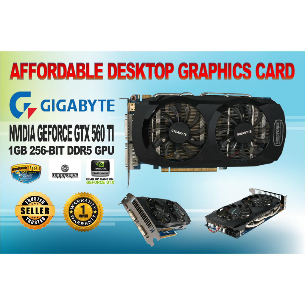 Gigabyte Nvidia Geforce GTX 560 Ti DDR5 | Shopee Philippines