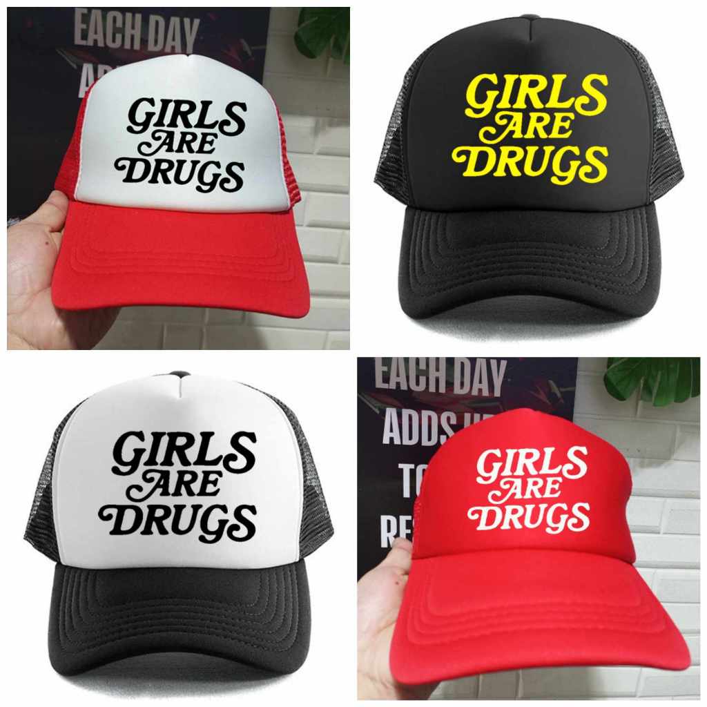 Girls Are Drugs Trucker Net Cap Hat Mesh Snap Back Hero Fashion Trend ...