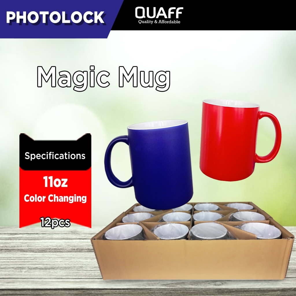 (12PCS) Magic Mug Sublimation Printable Coated Mug 11oz Changeable ... (12PCS) Magic Mug Sublimation Printable Coated Mug 11oz Changeable ...