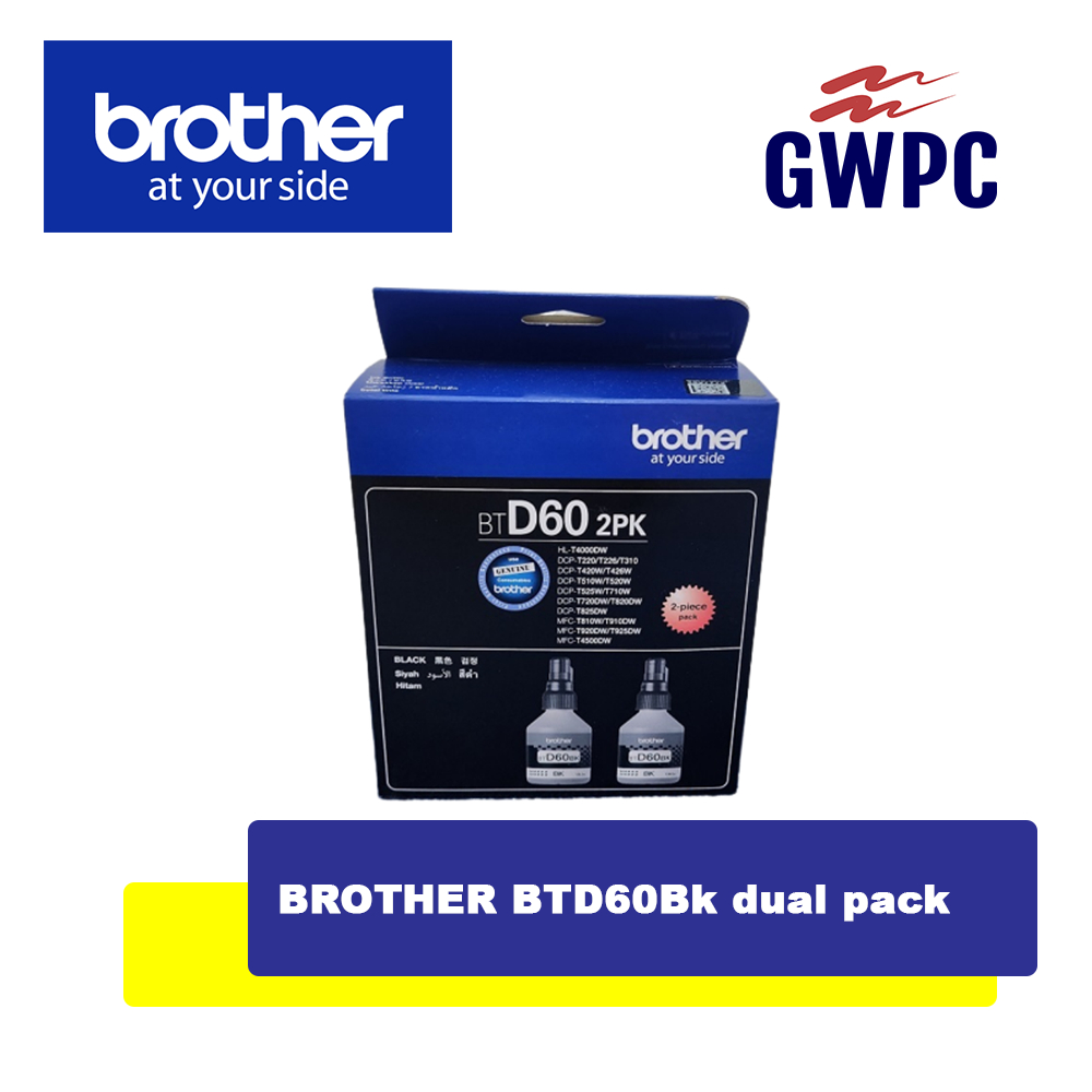 Brother BTD60Bk BT5000 BT6000 Genuine Ink Bottle BT6000bk BTD60 ...
