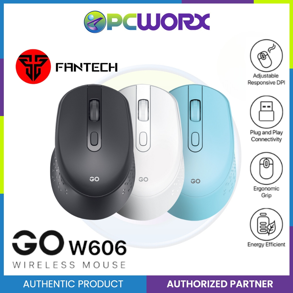 Fantech GO W606 Wireless Office Mouse Plug and Play Connectivity With Ergonomic Grip | Shopee ...