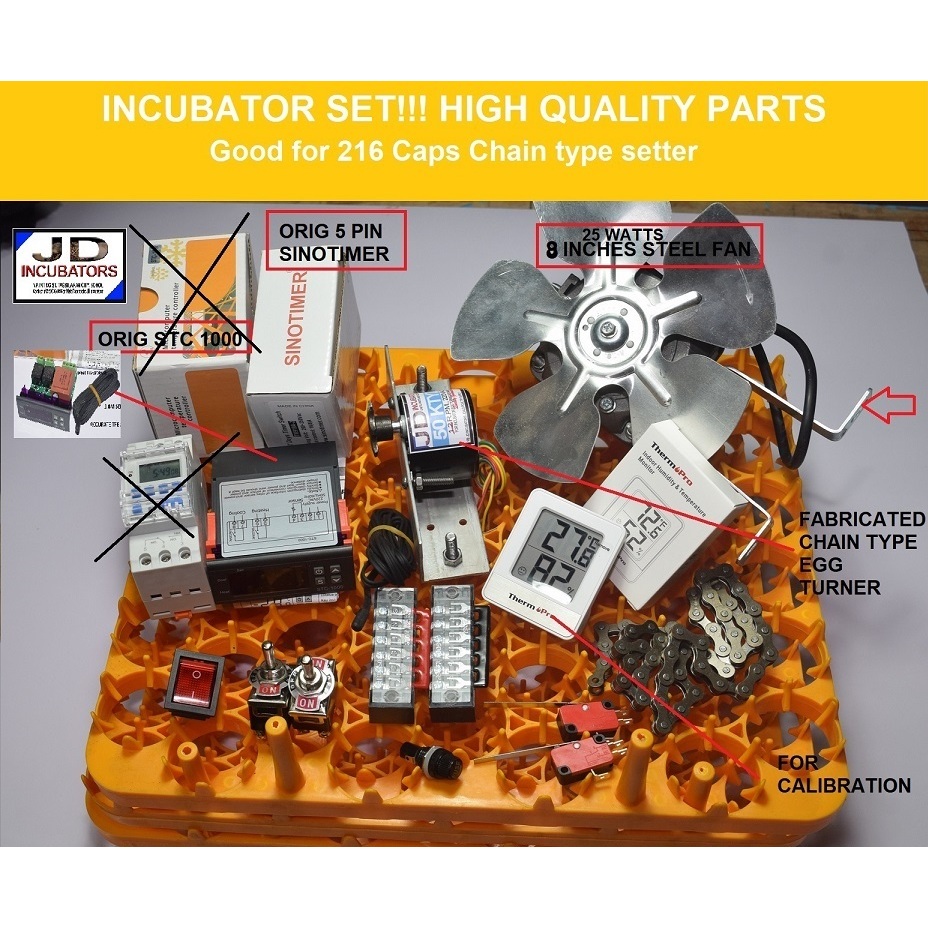 Incubator parts kit for automatic incubator includes fans and ...