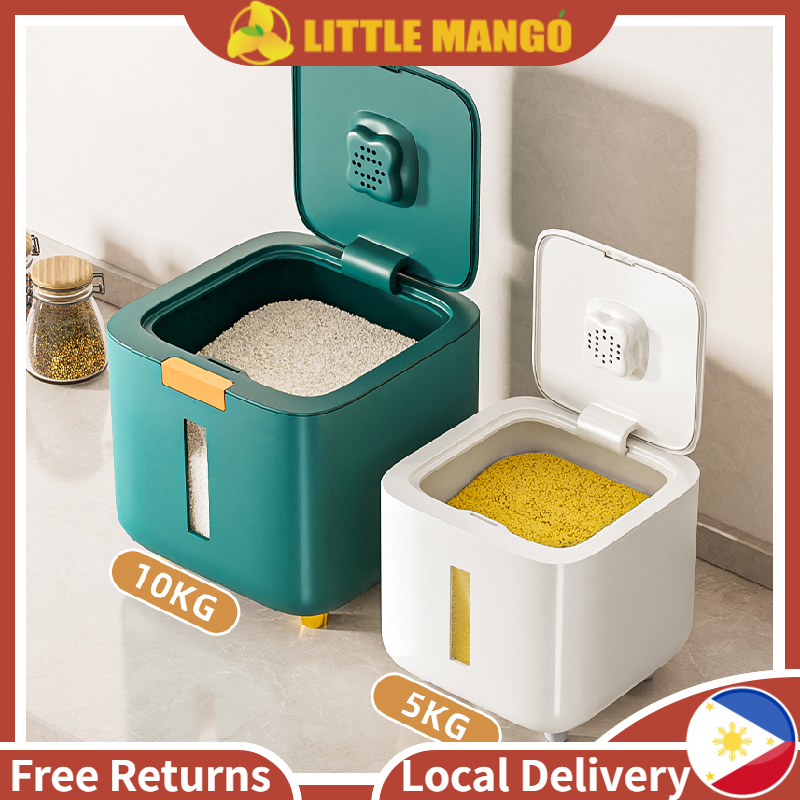 Rice Dispenser Storage Food Storage Box Rice Container BOX With ...