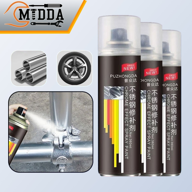 360/550mL No Rust Chrome paint spray Cartridges With Chrome Plated ...