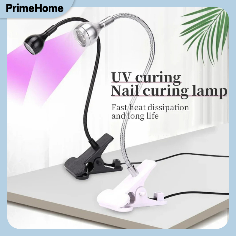Nail Lamp USB LED UV Glue Curing Clip Lamp Nail dryer Violet Light ...