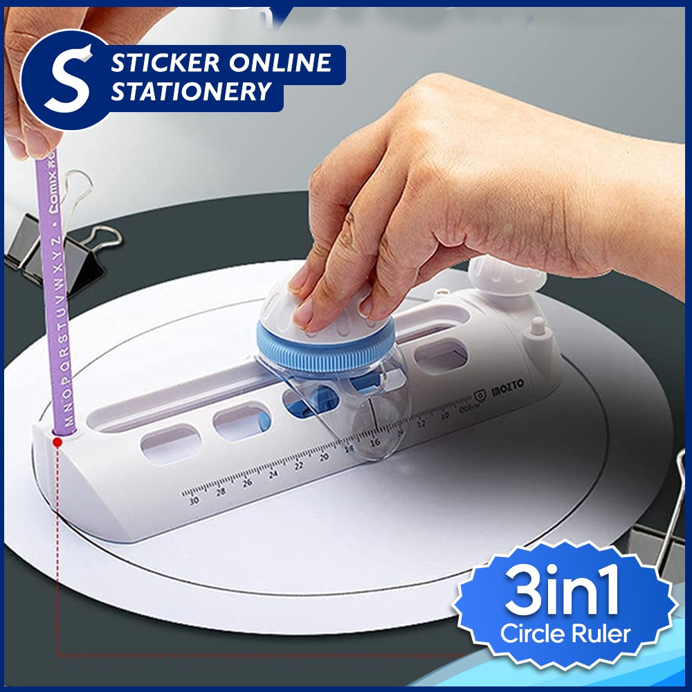 3in1 Circle Ruler Combination Paper Trimmer Round Cutting Tool ...
