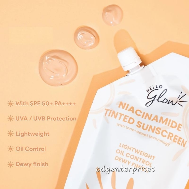 Hello Glow Niacinamide Tinted Sunscreen | Shopee Philippines