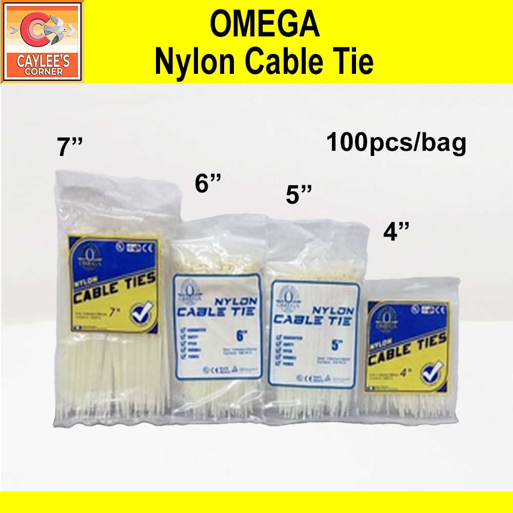 OMEGA Nylon Cable Tie (4”/5”/ 6”/7”/8”) | Shopee Philippines
