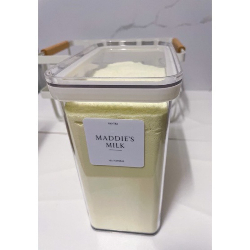 [With Label] Airtight Milk Food Storage Containers Kitchen Organizer ...