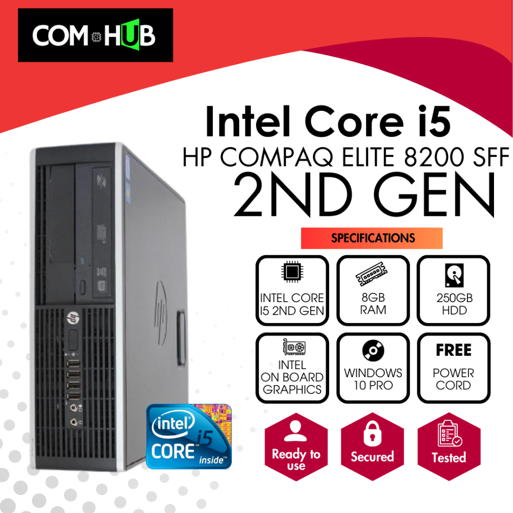 Com Hub PC | CPU-C10 Intel Core i5 2ND Gen 8GB RAM DDR3 HP Compaq Elite ...