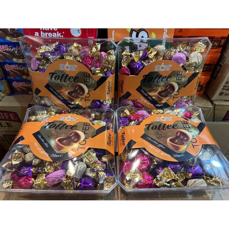 Adora Toffees Chocolate Box 50pcs inside | Shopee Philippines