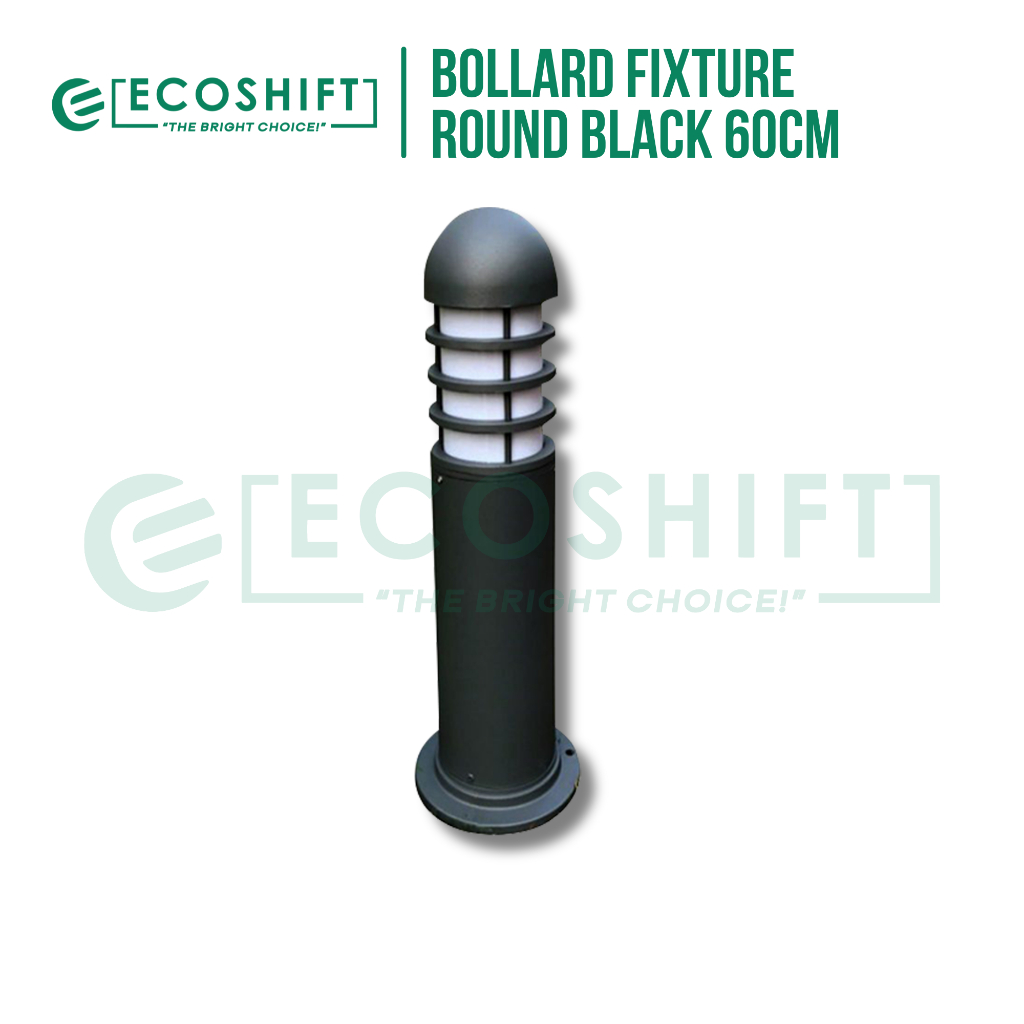 Led Bollard Fixture Round Black 60cm 100cm | Shopee Philippines