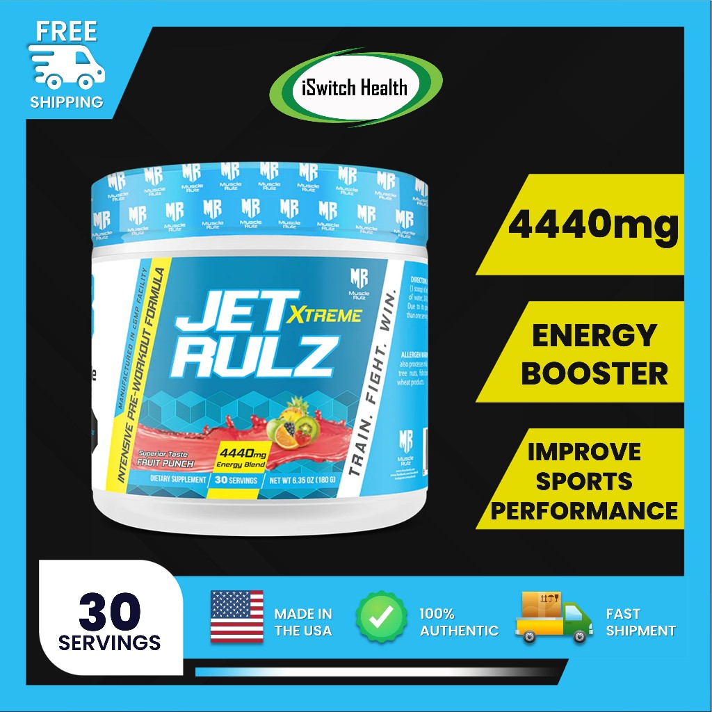 Muscle Rulz Jet Rulz Xtreme Pre -Workout Powder - 30 Servings ...