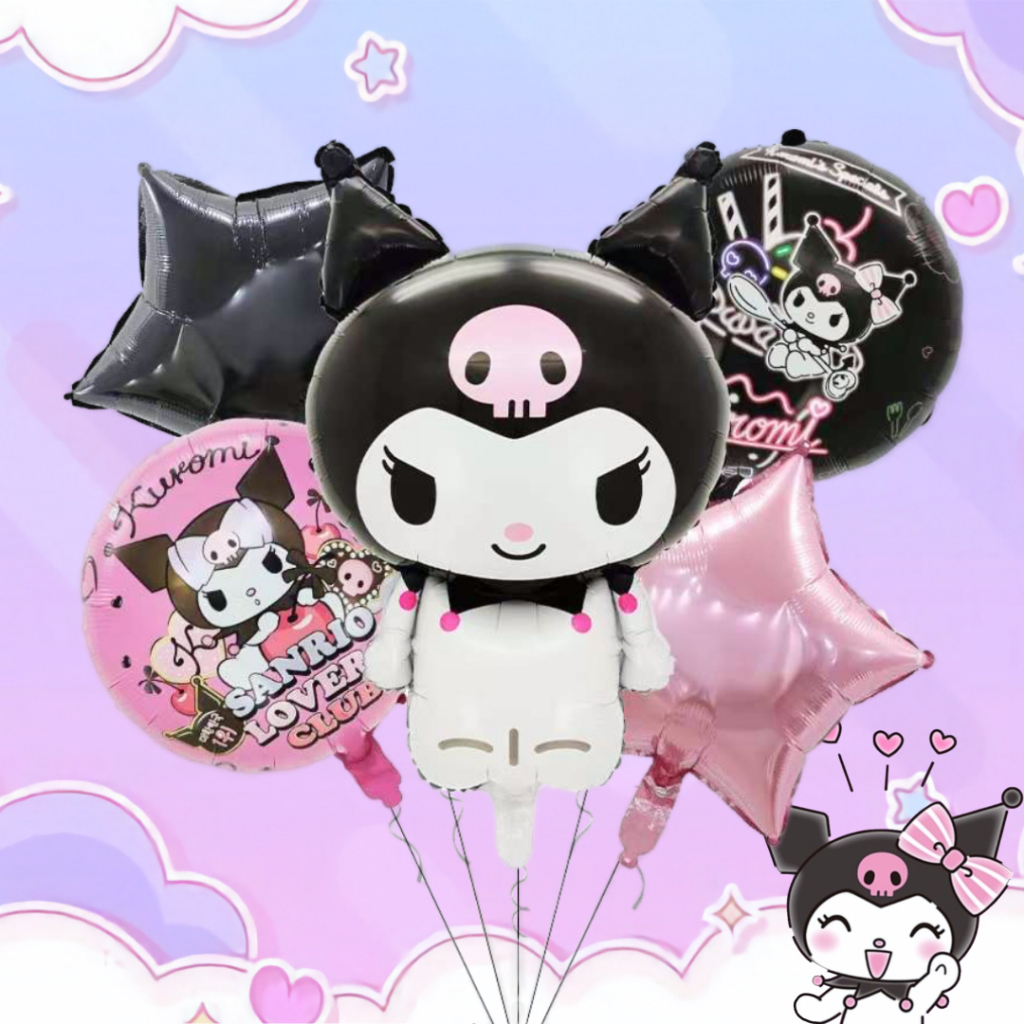 PS-454 (1 set) 5 in 1 Kuromi Balloon Set Kuromi Theme For Kids Birthday ...