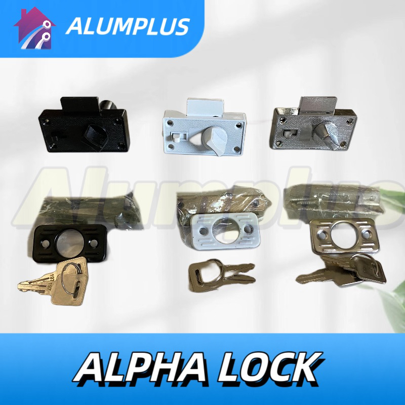 alpha lock aluminum screen door lock chrome /black/white for screen ...