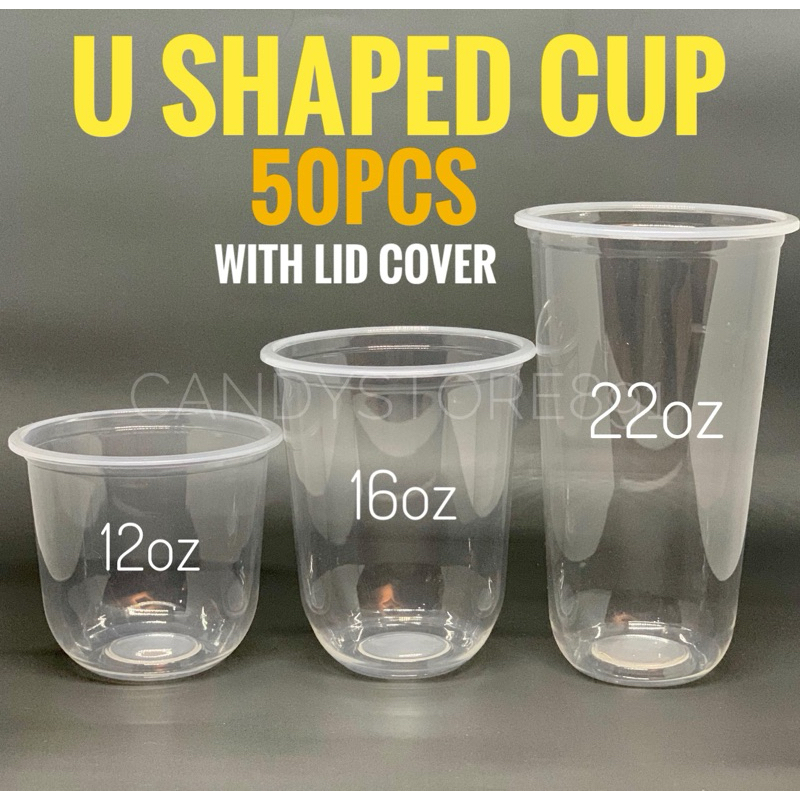50pcs U Cup PP Plastic Cups 90mm 95mm | Shopee Philippines