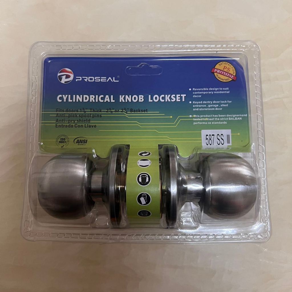 PROSEAL Heavy Duty Door Knob Entrance Lock set With 3 Key #587 #588 ...