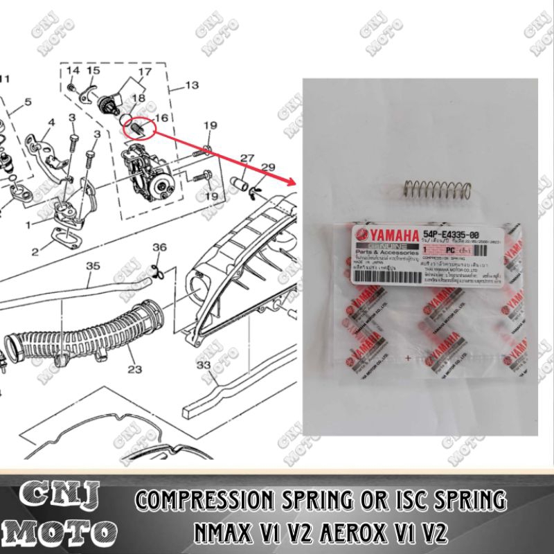 ISC SPRING NMAX V1 V2 AEROX V1-V2 | Shopee Philippines