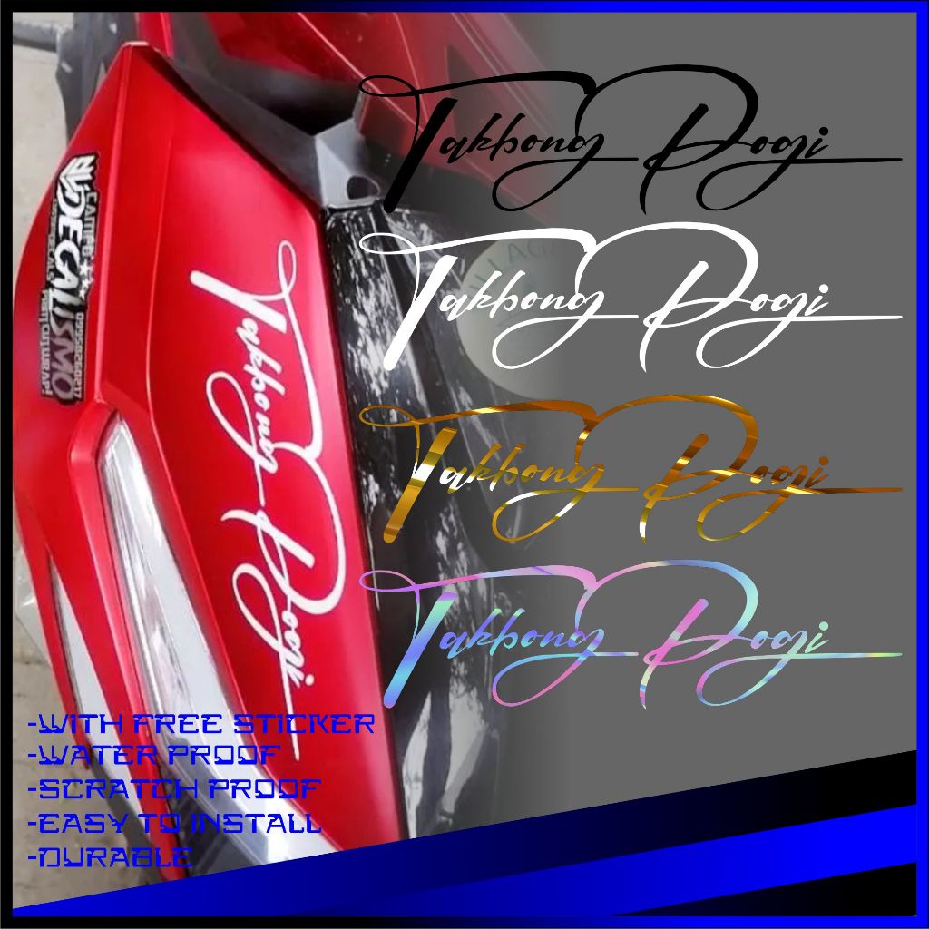 Takbong Pogi Signature Style Sticker Cut Out High Quality (Universal ...