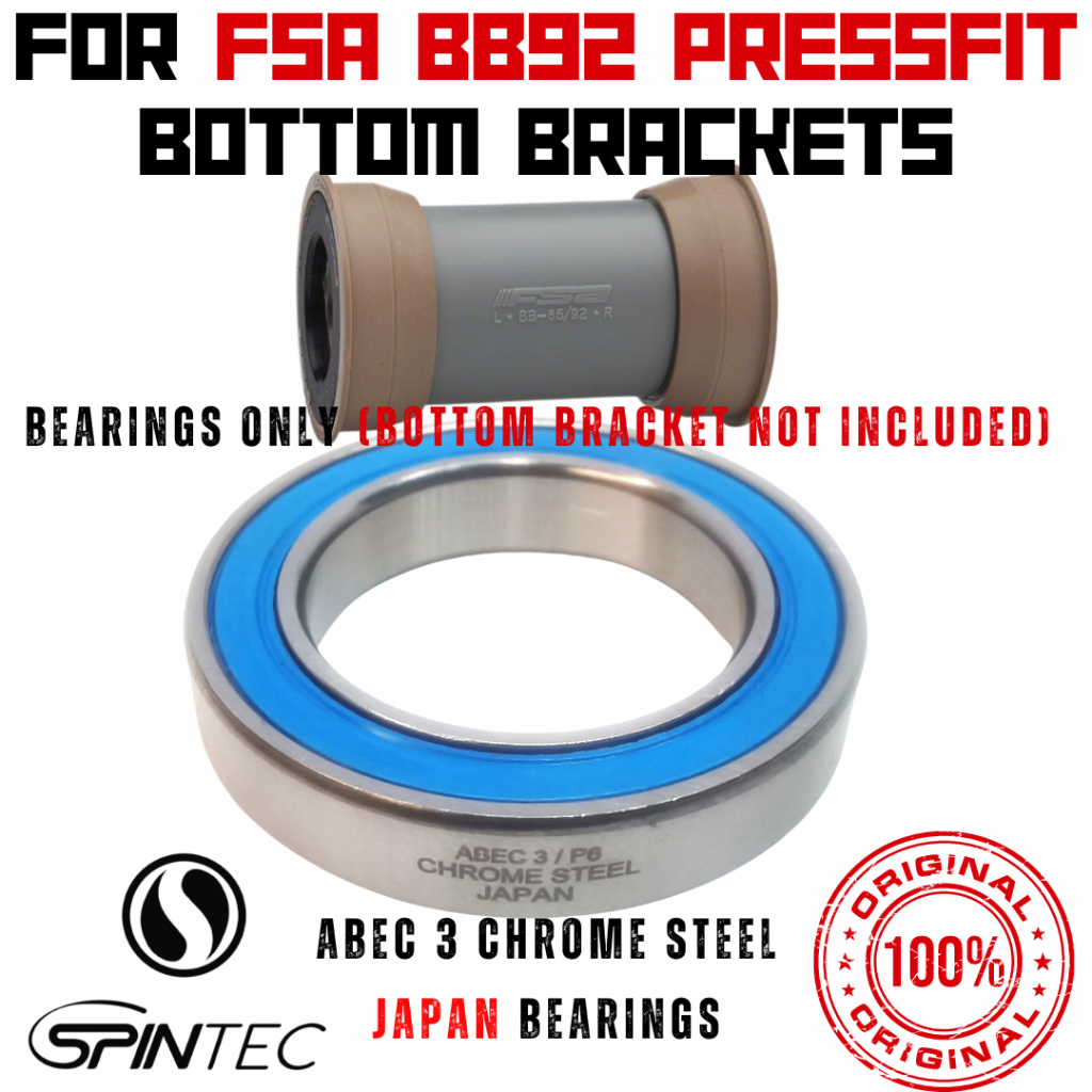 FSA BB92 Pressfit Bottom Bracket Chrome Steel Japan Bearings from ...