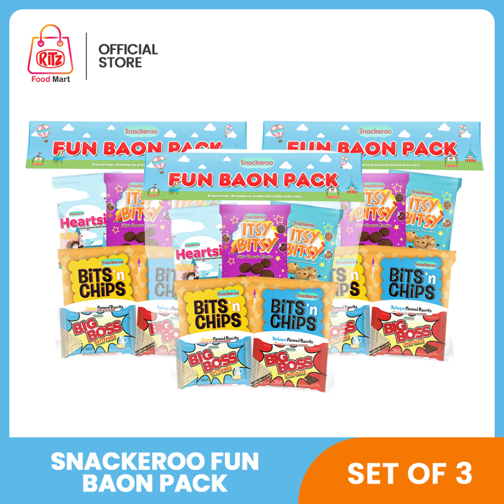 Snackeroo Fun Baon Pack - Set of 3 | Shopee Philippines
