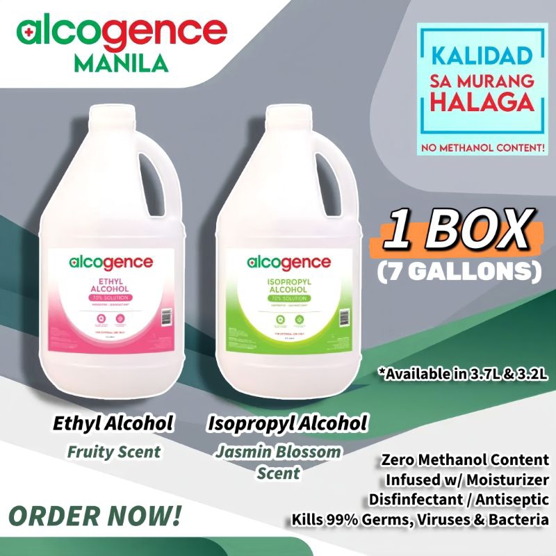 (1 BOX) ALCOGENCE 70% Ethyl Isopropyl Alcohol 7 Gallons Excellent ...