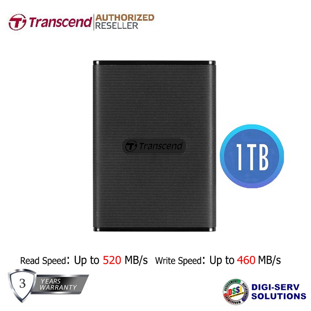 Transcend 1TB ESD270C Portable SSD (TS1TESD270C), 3D NAND flash, up to ...