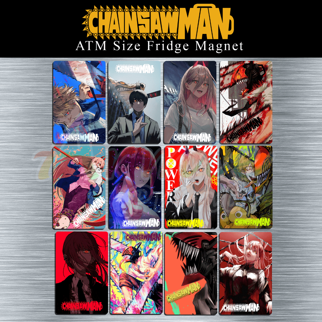 Anime | Manga | Chainsaw Man Set ATM Size Fridge Ref Magnets | Souvenir ...