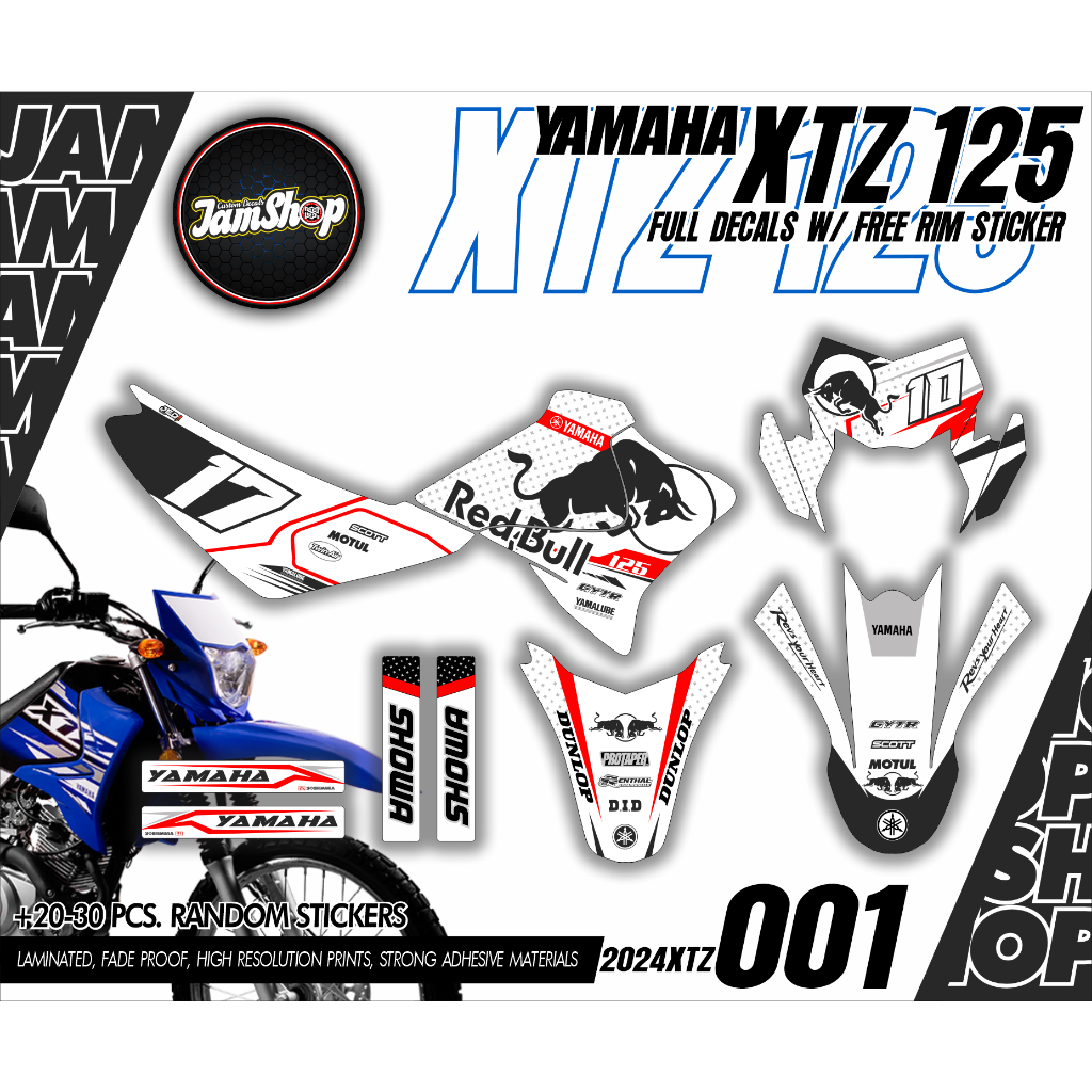 XTZ 125 Yamaha Full Set Decals Batch 1 w/ FREE RIM STICKER | Shopee ...