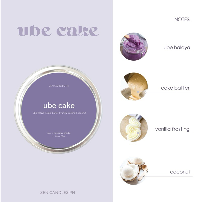 Zen Candles Ph | Ube Cake Scented Candle (Filipino dessert inspired ...