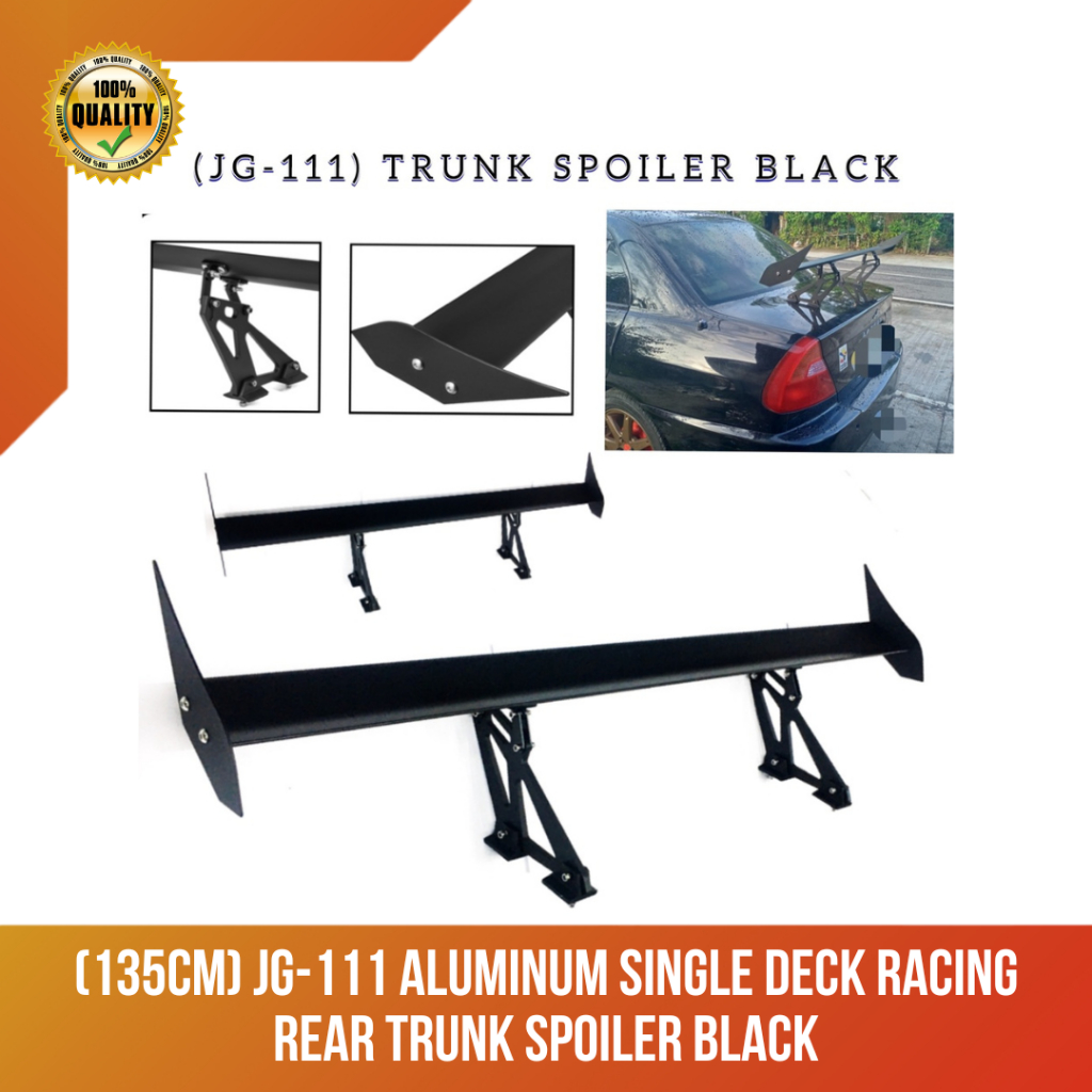 CAOS (135cm) JG-111 Aluminum Single Deck Racing Rear Trunk Spoiler ...