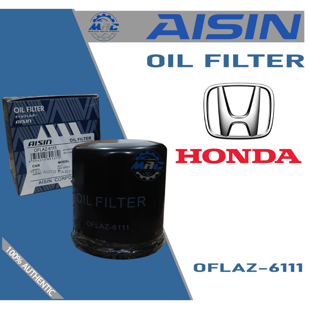 AISIN Oil Filter OFLAZ-6111 same as VIC C-806 for HONDA CIVIC , CITY ...