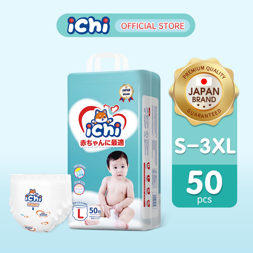 ICHI Pull-up Pants Baby diapers 44 - 54 pcs per pack - Sizes S M L (Tape) | M L XL XXL XXXL ...