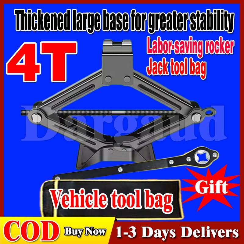 4T Car Jack Ratchet Wrench Car Tire Jack SUV Car Tool Kit Scissor Jack ...