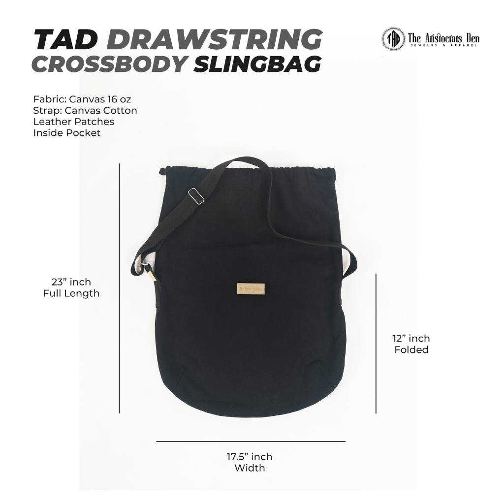 TAD Drawstring Sling Bag Canvas | Shopee Philippines