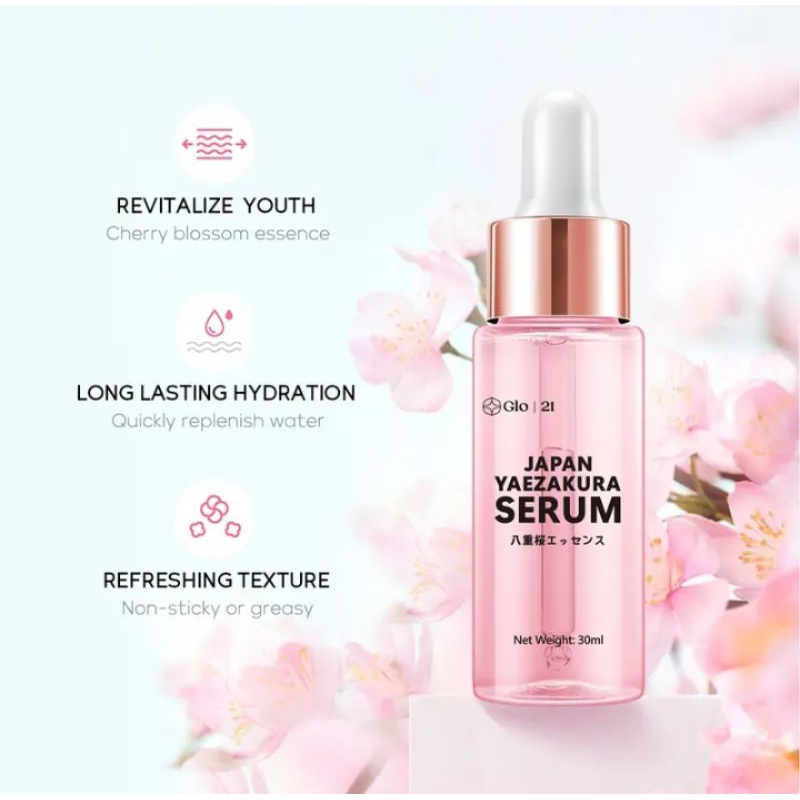 GLO21 Duo Yeazakura Toner + Yeazakura Serum(FDA APPROVED) For Hydrating ...